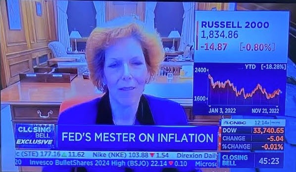 Fed's Mester Fed is not anywhere near stopping rate hikes | Forexlive