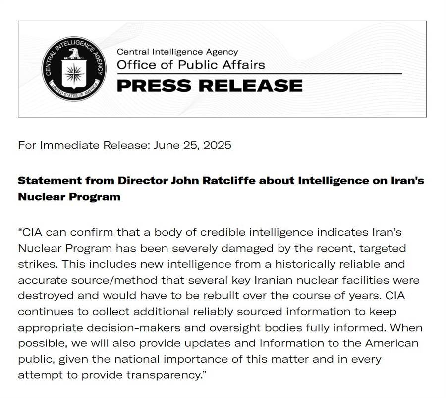CIA confirms credible intelligence indicates Iran’s nuclear program ...